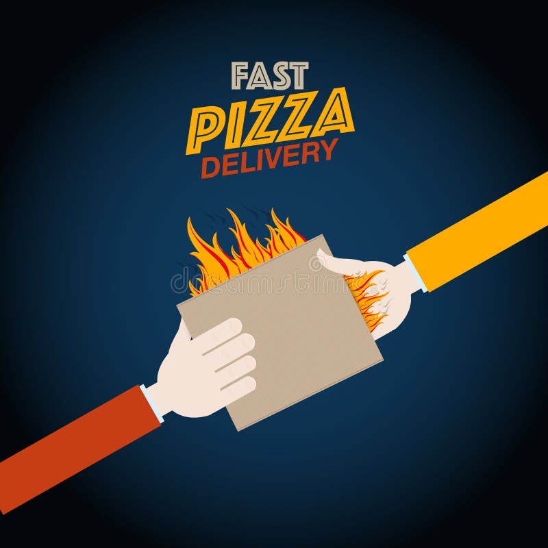 Fast pizza delivery design stock vector. Illustration of fast - 48203173