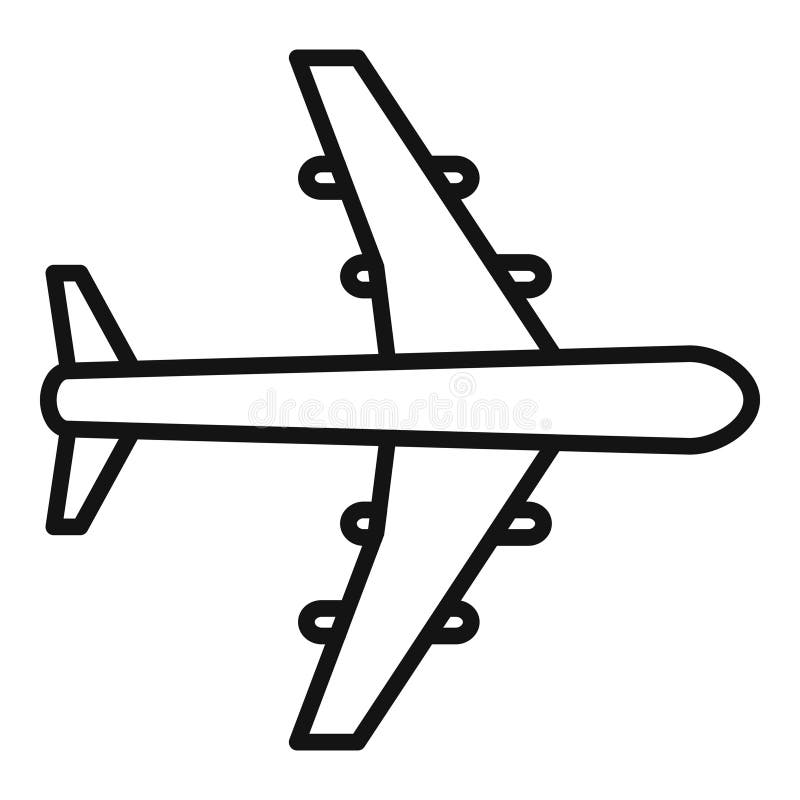 Fast Plane Run Icon Outline Vector. Speed Air Shipped Stock ...