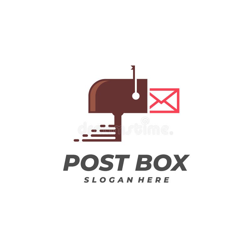 Fast Post Box Logo Vector Template, Creative Post Box Logo Design ...
