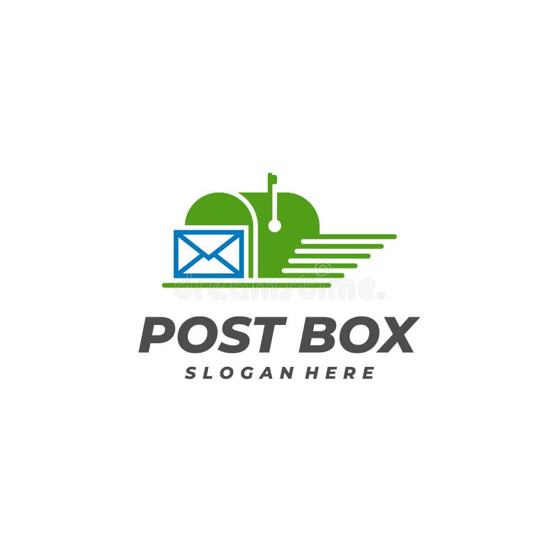 Fast Post Box Logo Vector Template, Creative Post Box Logo Design ...