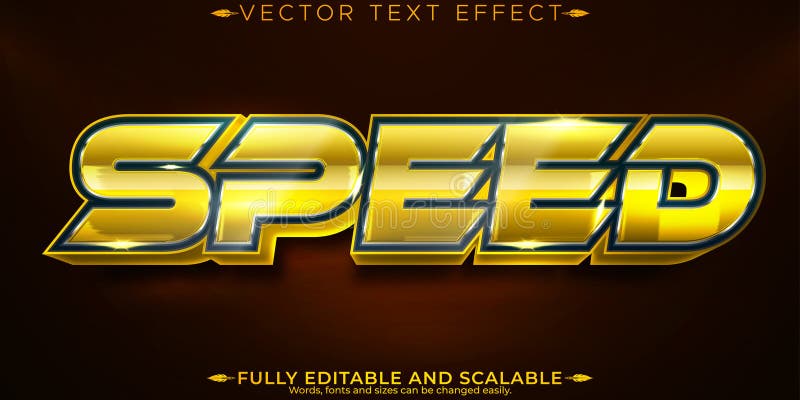 Fast Race Text Effect, Editable Speed and Racing Text Style Stock ...