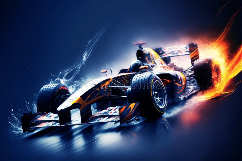 Fast Racing Car, Speed in Motion. Generative AI Stock Illustration ...