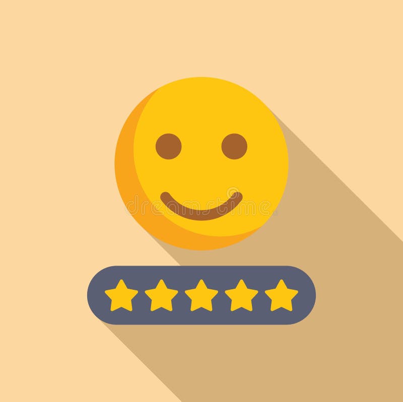 Fast Rating Emoji Icon Flat Vector. Game Star Button Stock Vector ...
