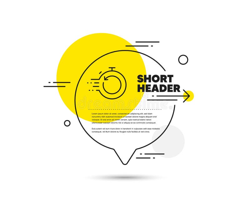 Fast Recovery Line Icon. Backup Data Sign. Restore Timer. Vector Stock ...