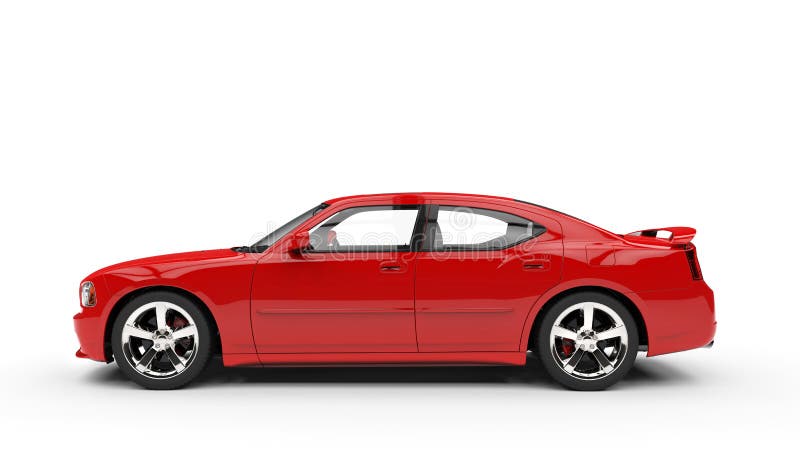 Fast Red Car - Right View stock photo. Image of class - 59001924