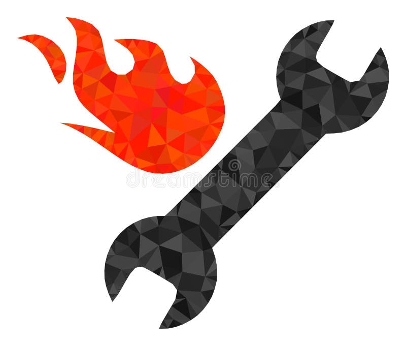 Fast Repair Polygonal Icon stock vector. Illustration of repair - 220718741
