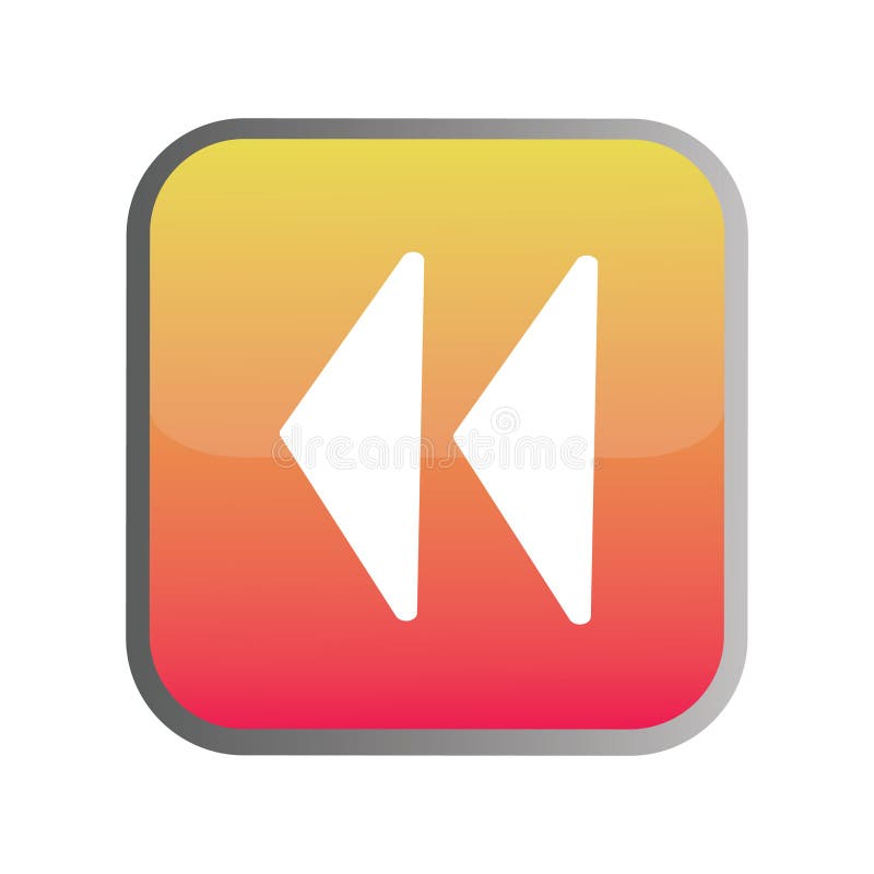 Fast Rewind Button. Vector Illustration Decorative Design Stock Vector ...