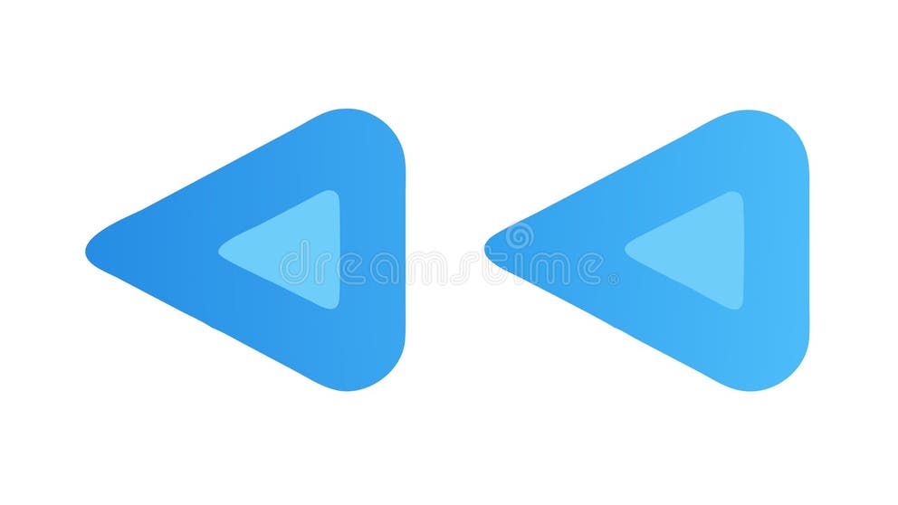 Fast Rewind Media Control Flat Design UI UX Icon, Vector Design Generative AI Stock Vector ...