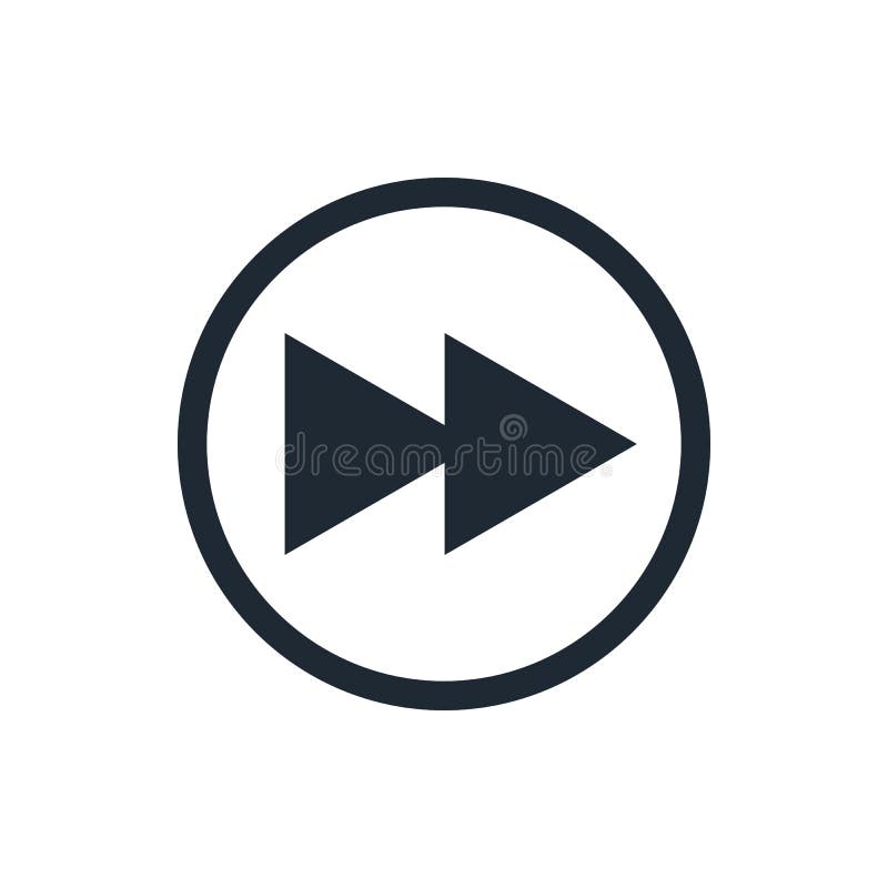 Fast Rewind Media Player Icon Stock Vector - Illustration of decoration ...
