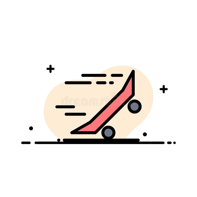 Fast, Ride, Riding, Skateboard, Skateboard Business Flat Line Filled ...