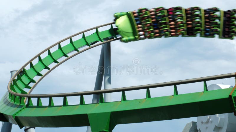 Roller Coaster Loop De Loop Stock Image - Image of park, upside: 11096105