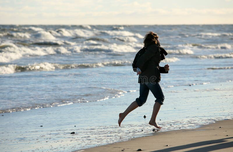 Fast run stock image. Image of fast, people, beach, coldly - 1775123