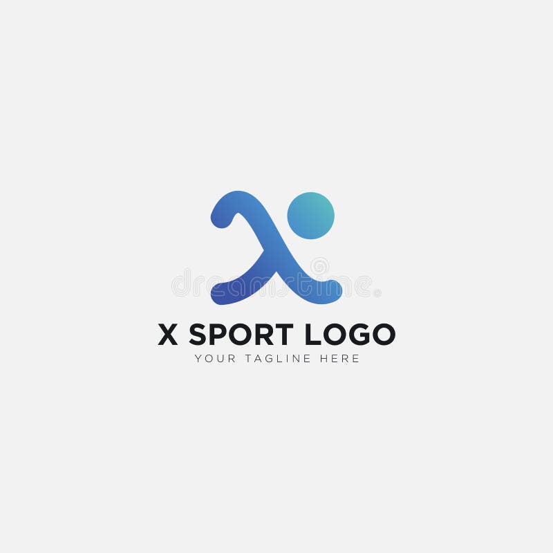 Fast Run X Letter Sport Vector Logo Stock Vector - Illustration of ...