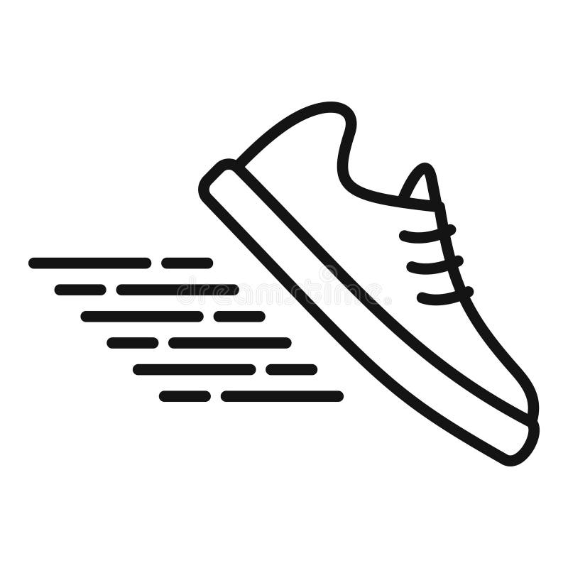 Fast Run Shoe Icon Outline Vector. Velocity Delivery Stock Illustration ...