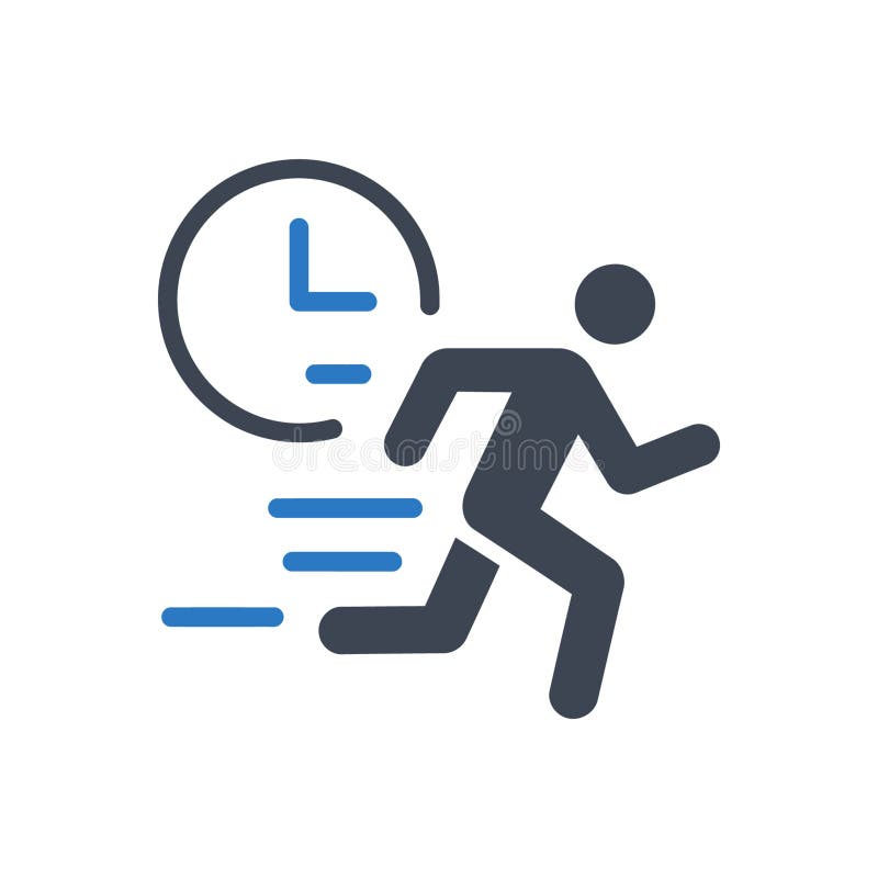 Fast Running Icon stock vector. Illustration of time - 361752723