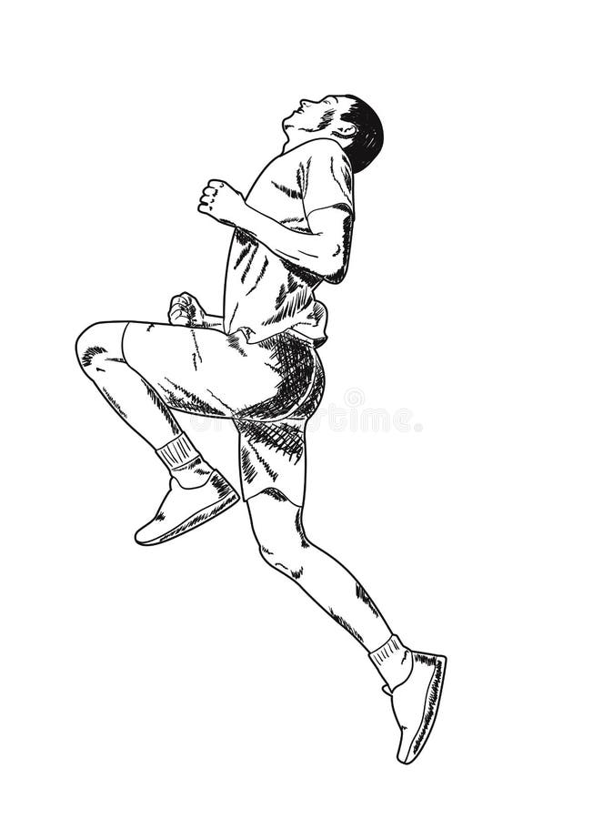 Fast running man stock vector. Illustration of fitness - 166628568