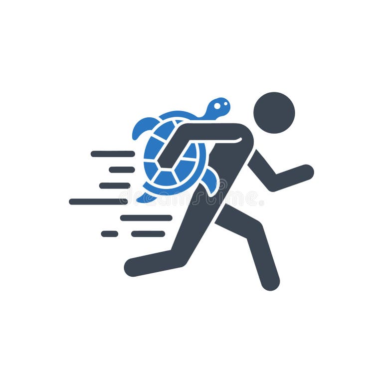 Fast Running with Turtle Icon Stock Vector - Illustration of turtle ...
