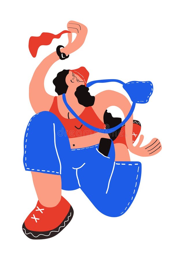 Fast-running Woman. Vector. Stock Vector - Illustration of running ...