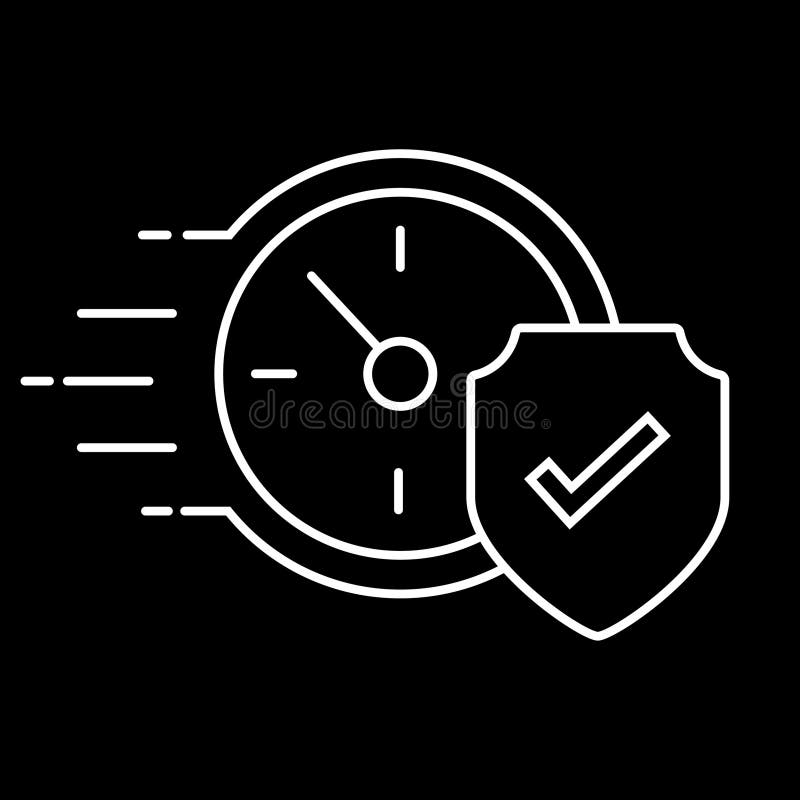 A Fast and Secure Icon with a Clock and a Shield, Representing Speed ...