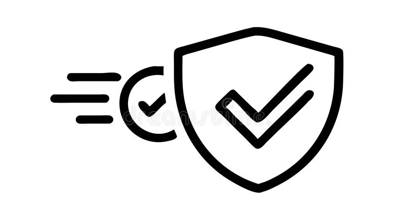 Fast Security Shield Icon Vector for Quick Protection, Cybersecurity ...