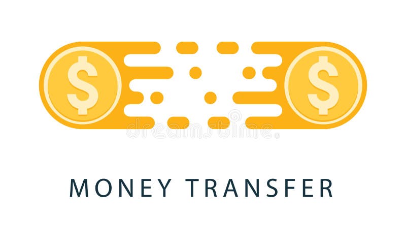 Fast Send Money Transfer Funds Payment Vector Icon. Flying Dollar Money ...