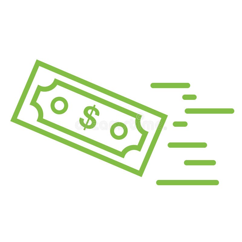 Fast Send Money Transfer Funds Payment Vector Icon. Stock Vector ...