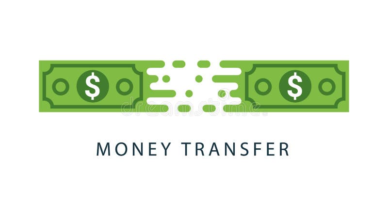 Fast Send Money Transfer Funds Payment Vector Icon. Flying Dollar Money ...