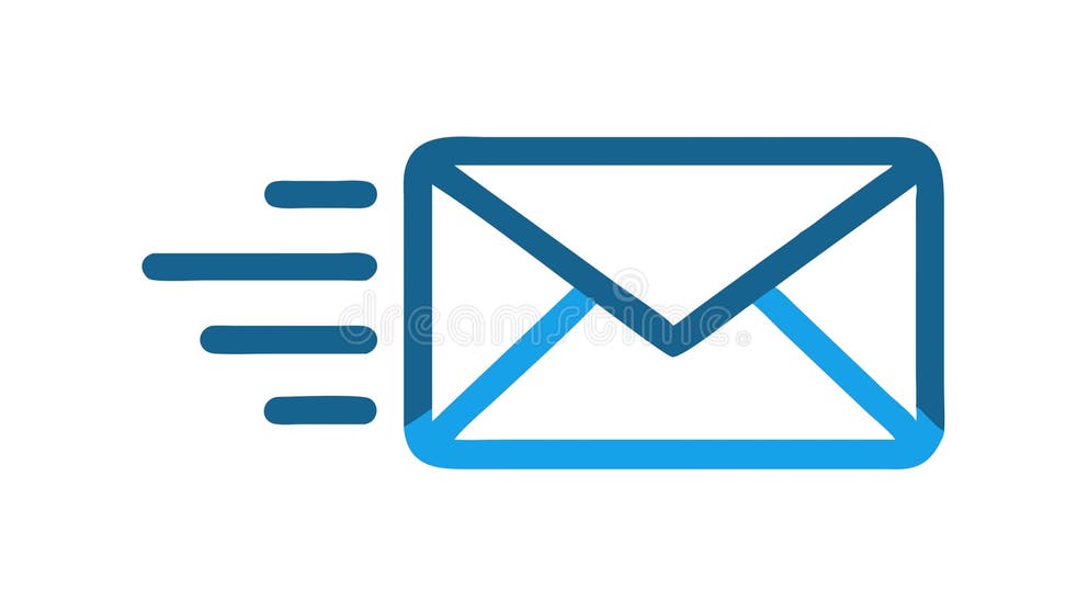 Fast Sending Email Icon, Swift Digital Communication, Vector Design ...