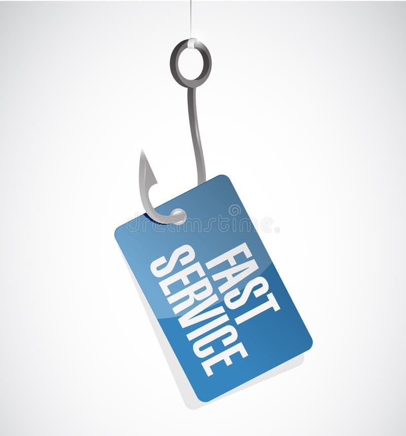 Fast Service Hook Tag Sign Concept Stock Illustrations – 2 Fast Service ...
