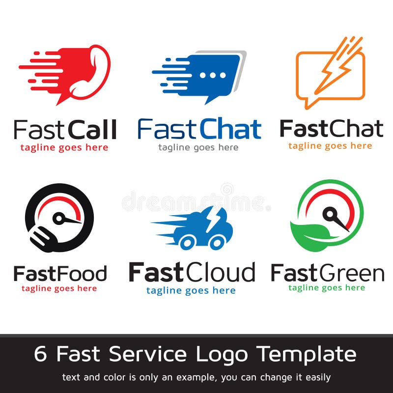 Fast Phone Logo Template Design Vector Stock Vector - Illustration of ...