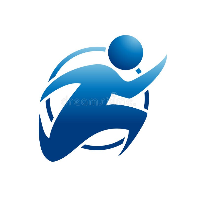 Fast Service People Blue Circular Icon Design Stock Vector ...