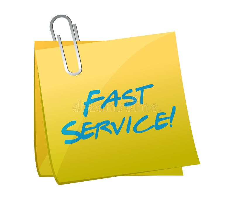 Fast Service Written on a Post. Illustration Stock Illustration ...