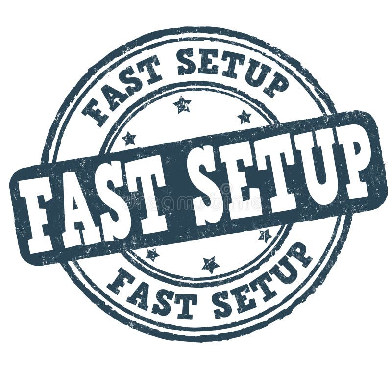 Fast Setup Grunge Rubber Stamp Stock Vector - Illustration of support ...