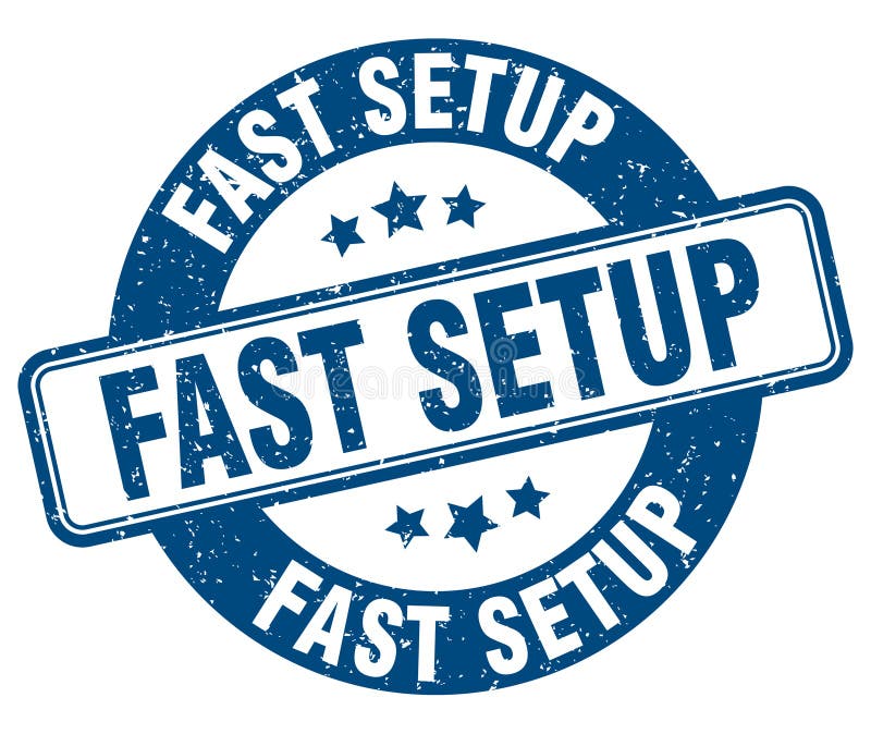 Fast Setup Stamp. Fast Setup Label. Round Grunge Sign Stock Vector ...