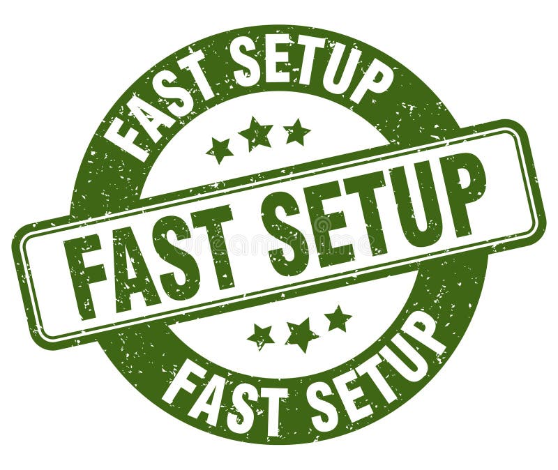 Fast Setup Stamp. Fast Setup Label. Round Grunge Sign Stock Vector ...