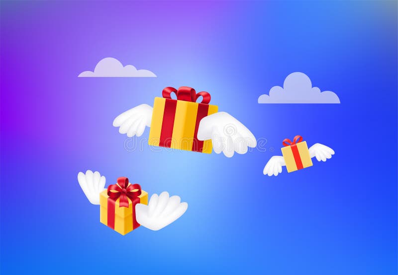 Fast Shipping Concept. Flying Boxes Stock Vector - Illustration of ...