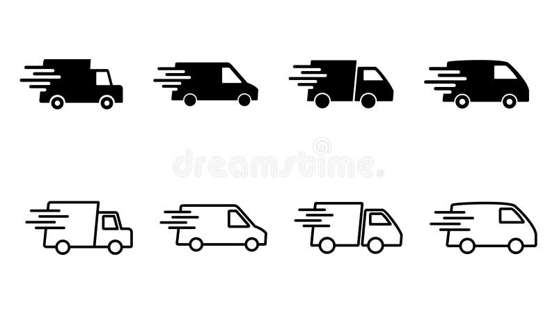 Fast Shipping Delivery Truck Icon . Delivery Truck Icon. Fast Delivery ...