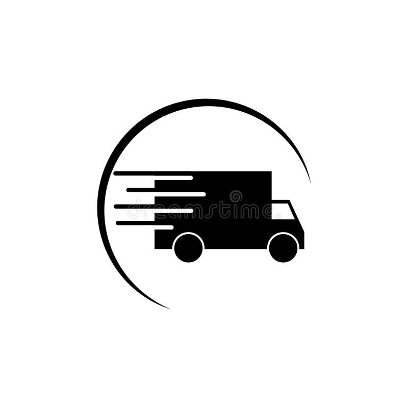 Fast Shipping Delivery Truck Vector Graphic Design Template Stock ...