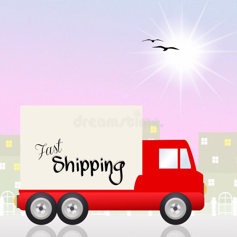 Fast shipping stock vector. Illustration of goods, express - 34506115