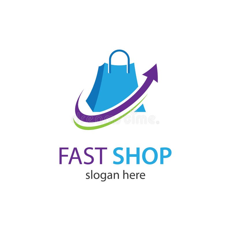 Fast shop logo images stock vector. Illustration of package - 196946483