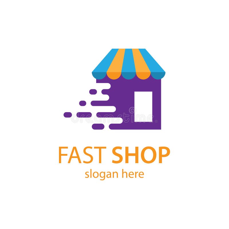 Fast Shop Logo Vector Template Design Stock Vector - Illustration of ...