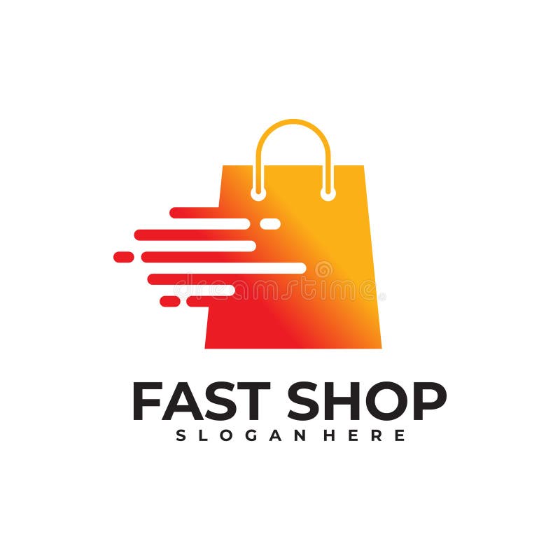 Fast Shop Logo Vector Design Template Stock Vector - Illustration of ...