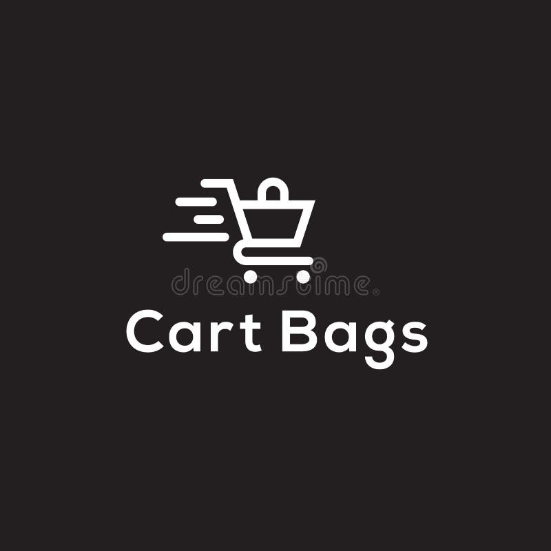 Fast Shopping Cart Logo Design Template. Trolley Icon Design Stock ...