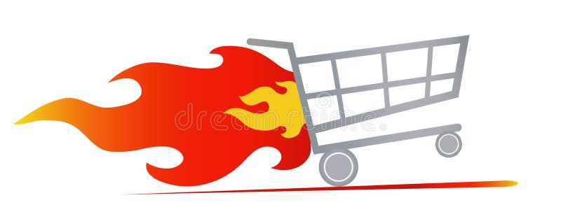 Flame Icon Shopping Cart Stock Illustrations – 224 Flame Icon Shopping ...