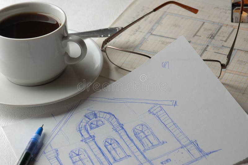 Fast sketch stock photo. Image of handwork, drafting - 11053294