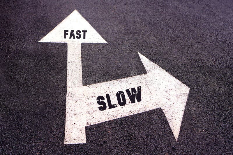 Fast and Slow Concepts. Arrows Indicating the Different Direction of ...