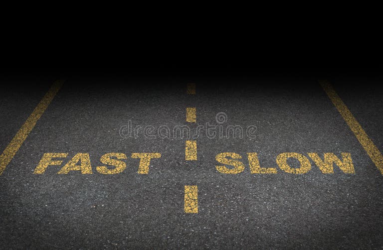 Fast and Slow Lanes stock illustration. Illustration of lane - 27409843