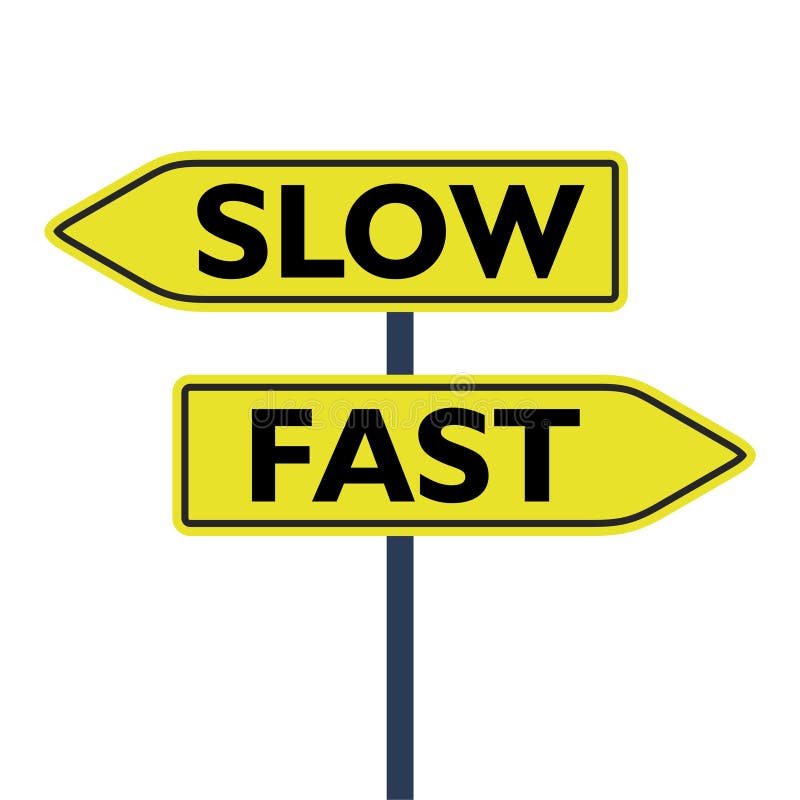 Fast and slow sign stock vector. Illustration of speed - 18670296