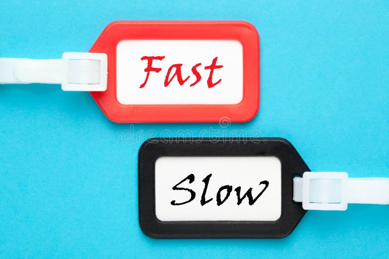 Fast Slow Concept stock image. Image of choose, looking - 140981879