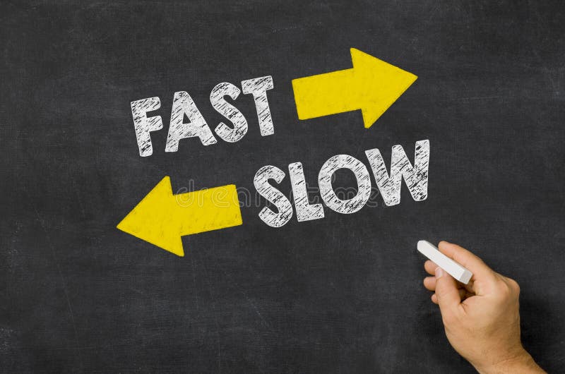 Fast or Slow stock image. Image of direction, slow, change - 344487657